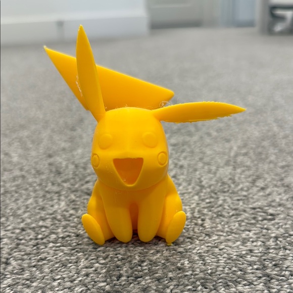 Art | Yellow 3d Printed Pikachu Figurine | Poshmark